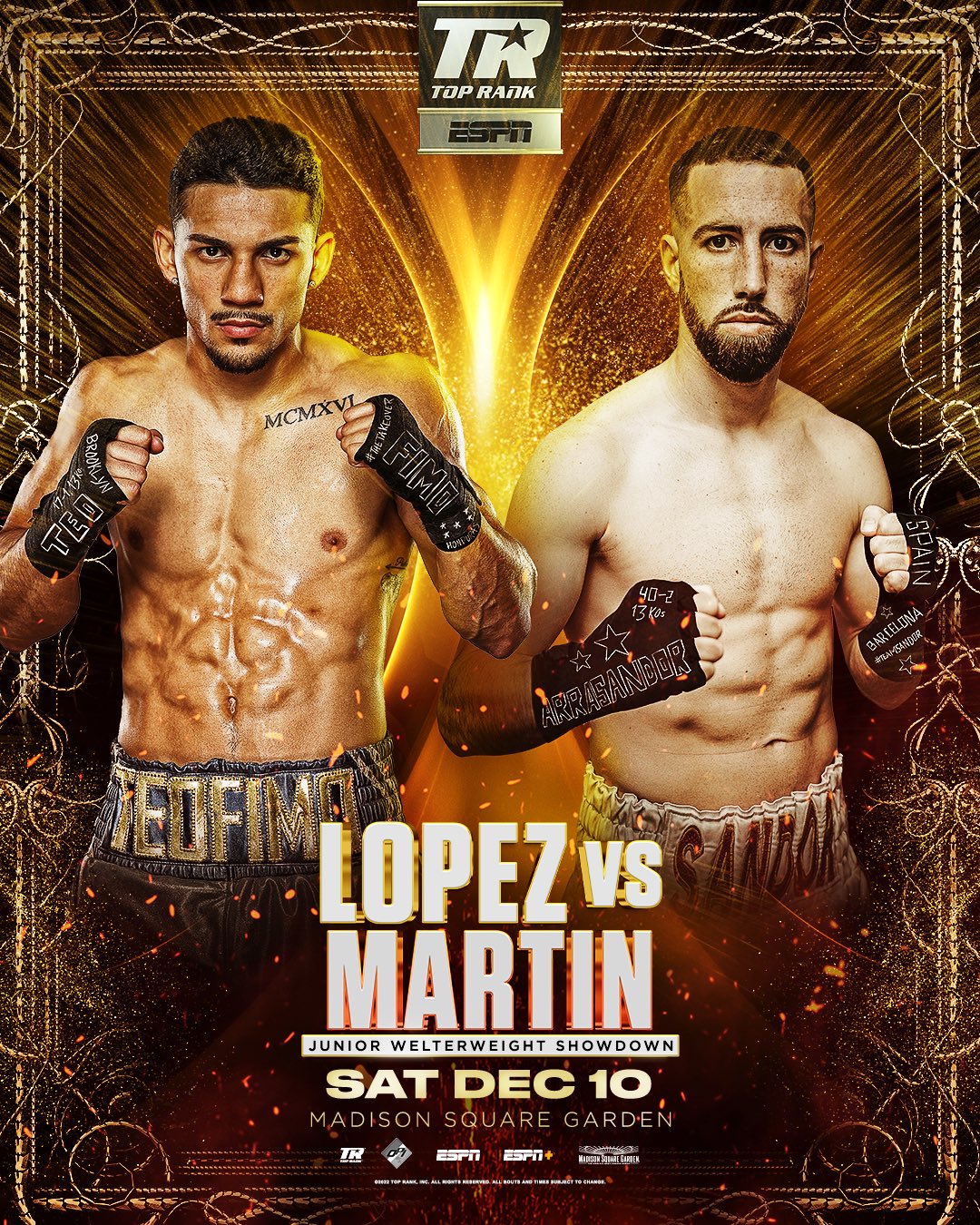 El MSG listo para recibir a su hijo predilecto: Teófimo López